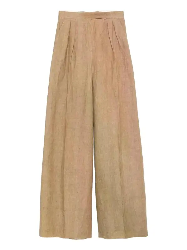 Max Mara Rauche Wide Leg Trousers - Brown