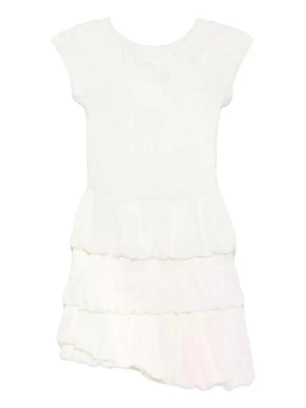 PNK Shirred-panel Mini Dress - White