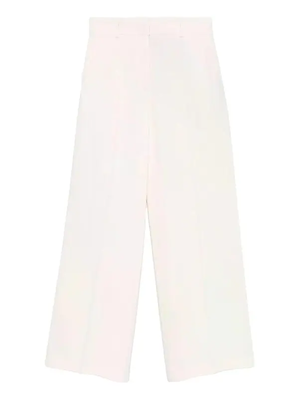 MSGM Pressed-crease Trousers - White