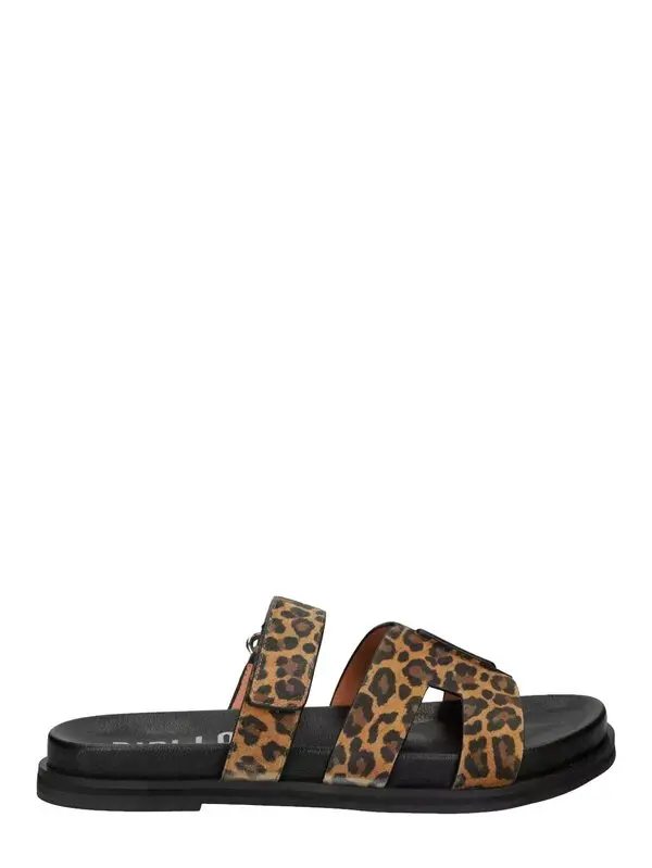 BIBI LOU Leopard-print Slides - Brown
