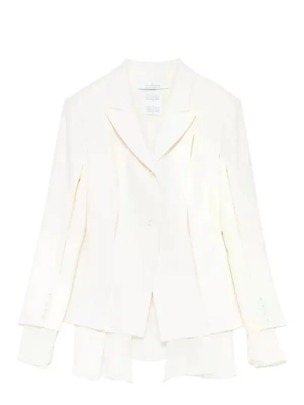 Rokh Cut-out Layered Blazer - Neutrals