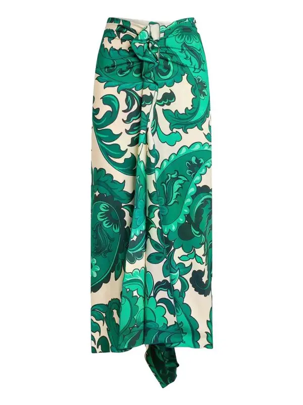 Etro Floral-print Skirt - Green