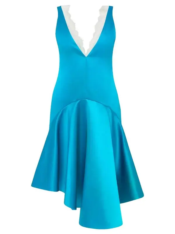 JW Anderson V-neck Draped Dress - Blue