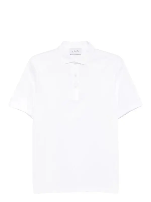 D4.0 Cotton Polo Shirt - White