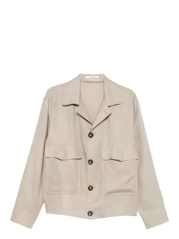 Tagliatore Linen Shirt Jacket - Neutrals