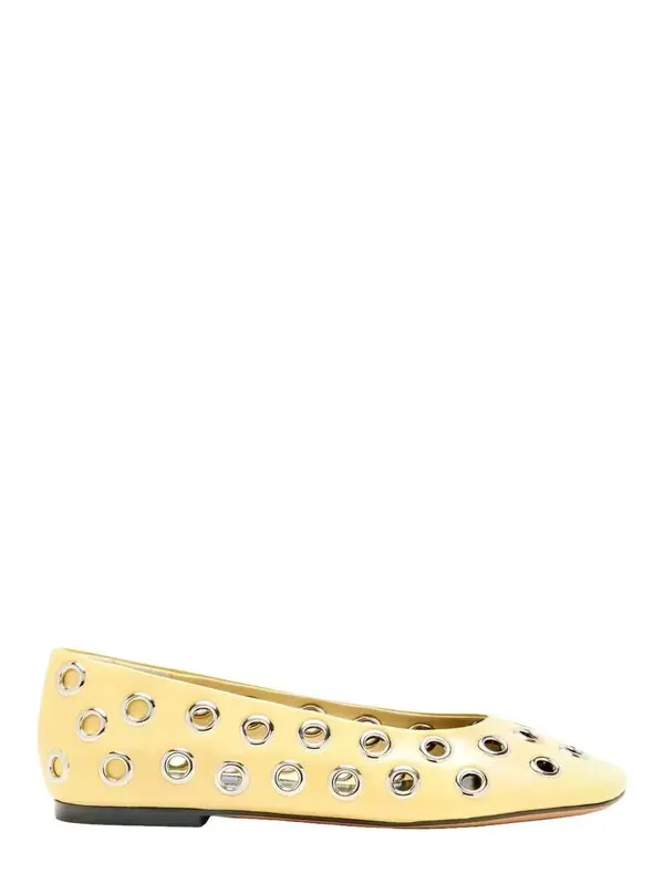 Proenza Schouler Metal-eyelet Ballerinas - Yellow