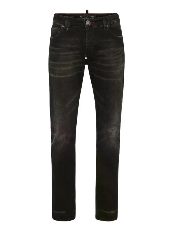 Philipp Plein Whiskering-effect Jeans - Black