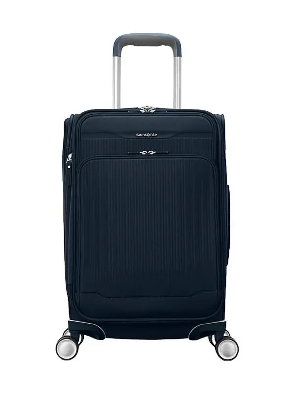 SAMSONITE Silhouette 18 Softside Carry On Spinner Suitcase - Deep Navy