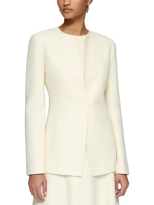 Lafayette 148 New York Cutaway Tailored Jacket - Cloud