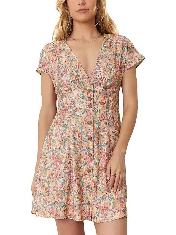 Marine Layer Camila Floral Mini Dress - Superbloom