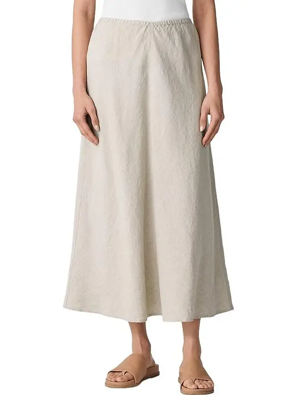 Eileen Fisher Linen A-line Bias Cut Skirt - Unnatural