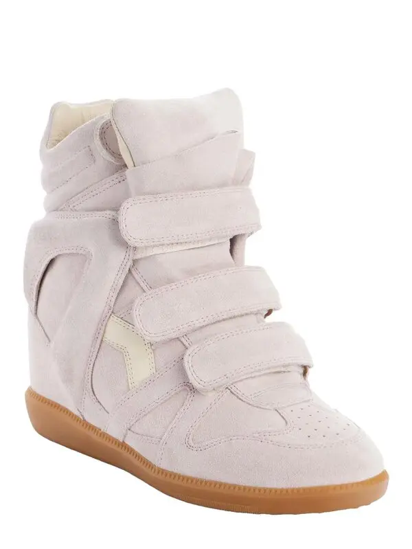 Isabel Marant Bekett High-top Wedge Sneakers - Pale Pink