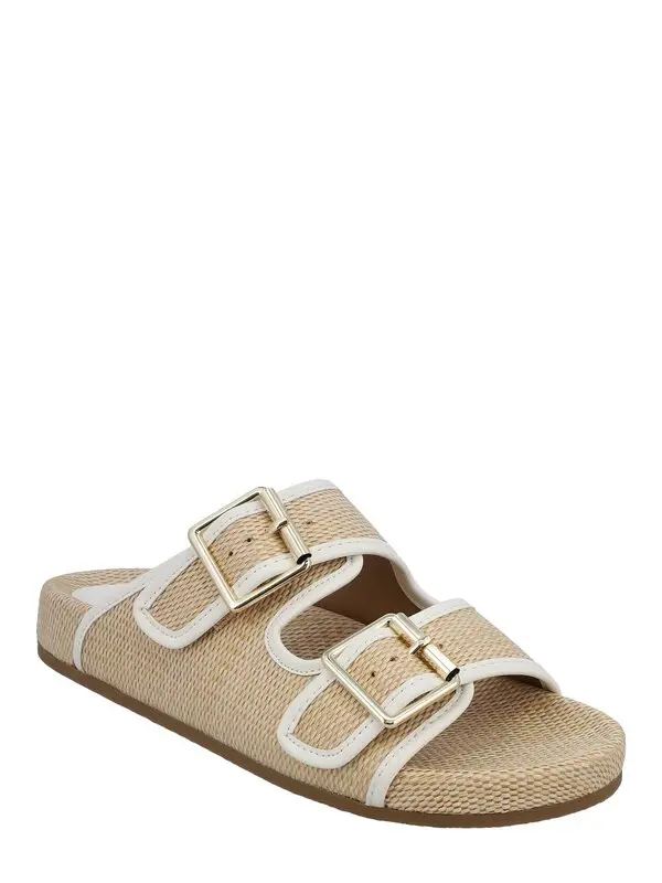 Mia Gazell Two-strap Sandals - Natural/ White