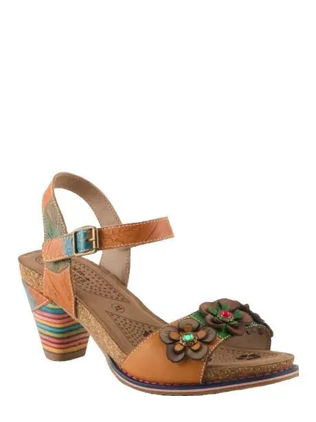 SPRING STEP SHOES Bluesky Sandal - Camel Multi