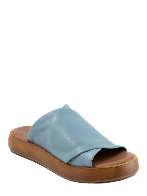 BUENO Jaxon Leather Slide Sandal - Denim