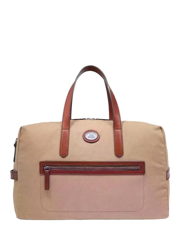 THE BRIDGE Leather Duffle Bag - Neutrals