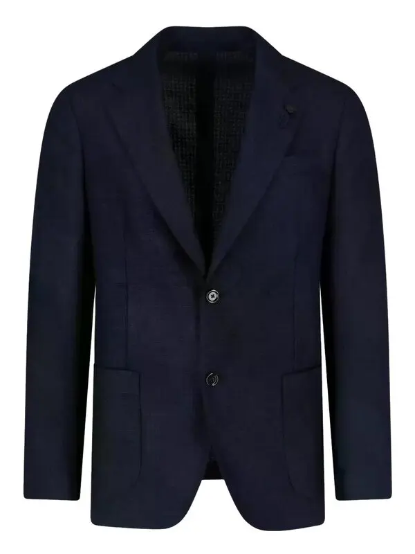 LARDINI Single-breasted Blazer - Blue