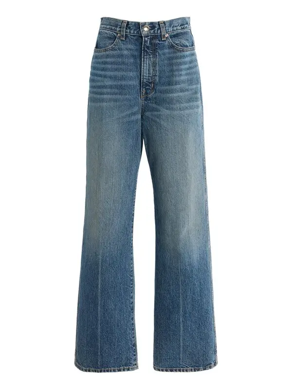 RÙADH The Quinn Rigid High-rise Straight-leg Jeans - Blue