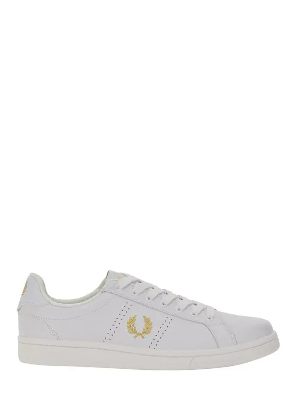 Fred Perry Sneakers With Logo - White