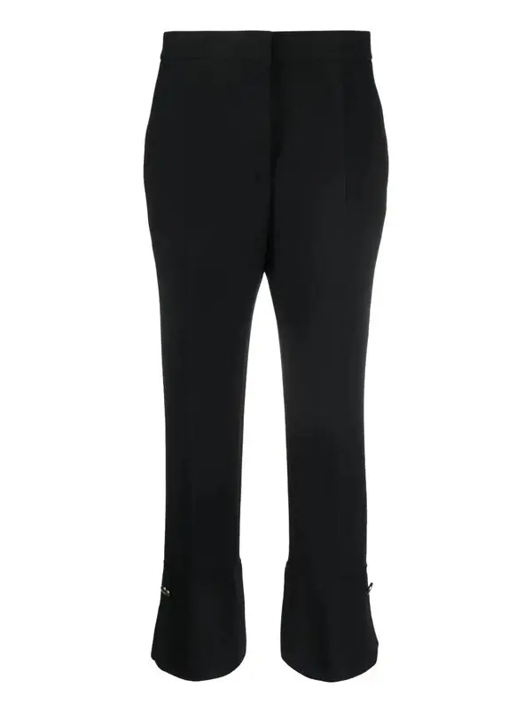 MSGM Pressed-crease High-waisted Trousers - Black