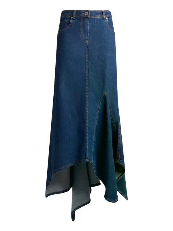 Etro Denim Asymmetrical Skirt - Blue