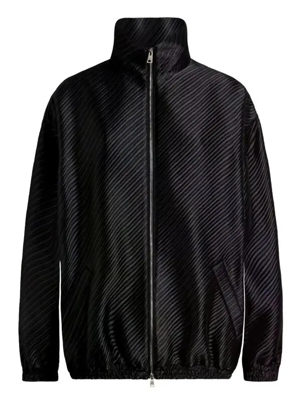 Etro Striped Jacquard Bomber Jacket - Black