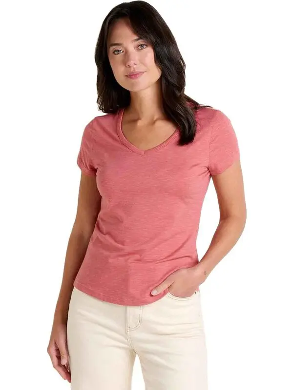 TOAD & CO Marley V-neck Tee - Dusty Cedar