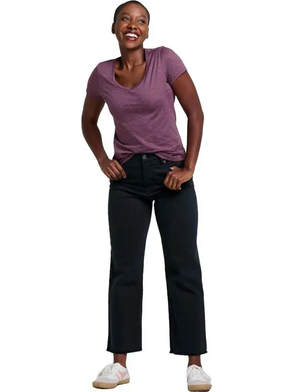 TOAD & CO Marley V-neck Tee - Huckleberry
