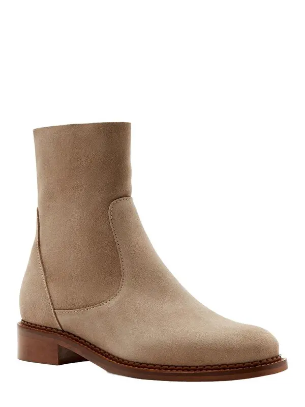 La Canadienne Waterproof Suede Bootie - Wheat Suede