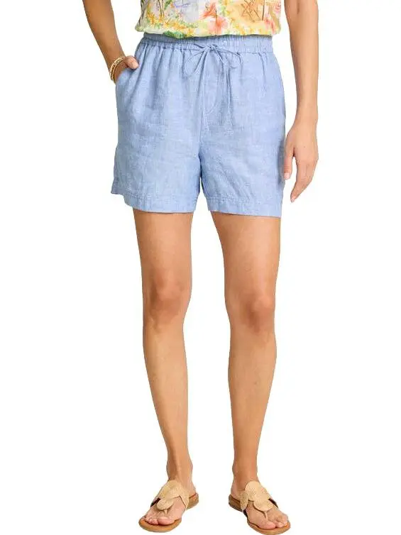 Tommy Bahama Two Palms Linen Shorts - French Blue