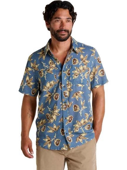 TOAD & CO Salton Short Sleeve Shirt - Pacific Blue Print