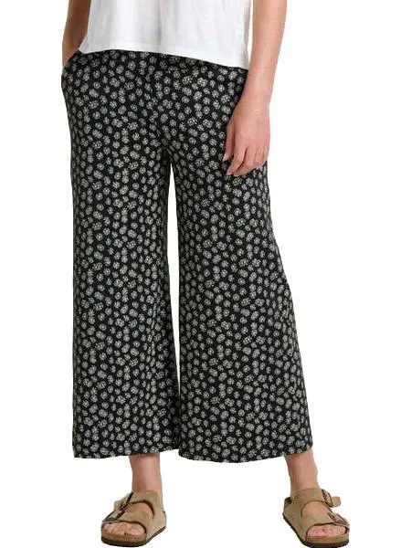 TOAD & CO Chaka Wide Leg Crop Pant - Black And Salt Print