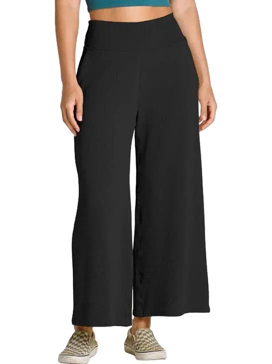 TOAD & CO Chaka Wide Leg Crop Pant - Black Texture