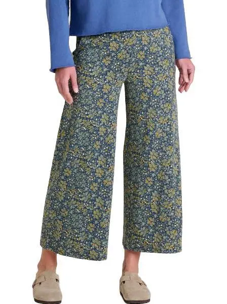 TOAD & CO Chaka Wide Leg Crop Pant - True Navy Retro Print