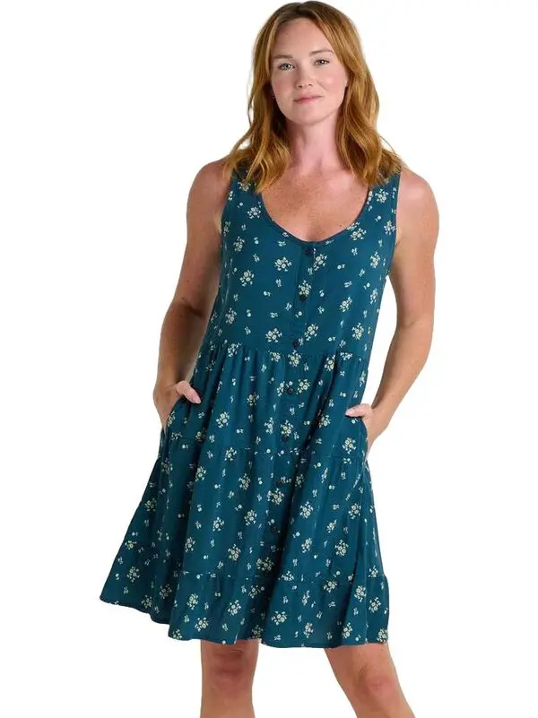 TOAD & CO Manzana Tiered Sleeveless Dress - Midnight Print
