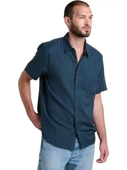 TOAD & CO Airscape Short Sleeve Shirt - Midnight Dobby