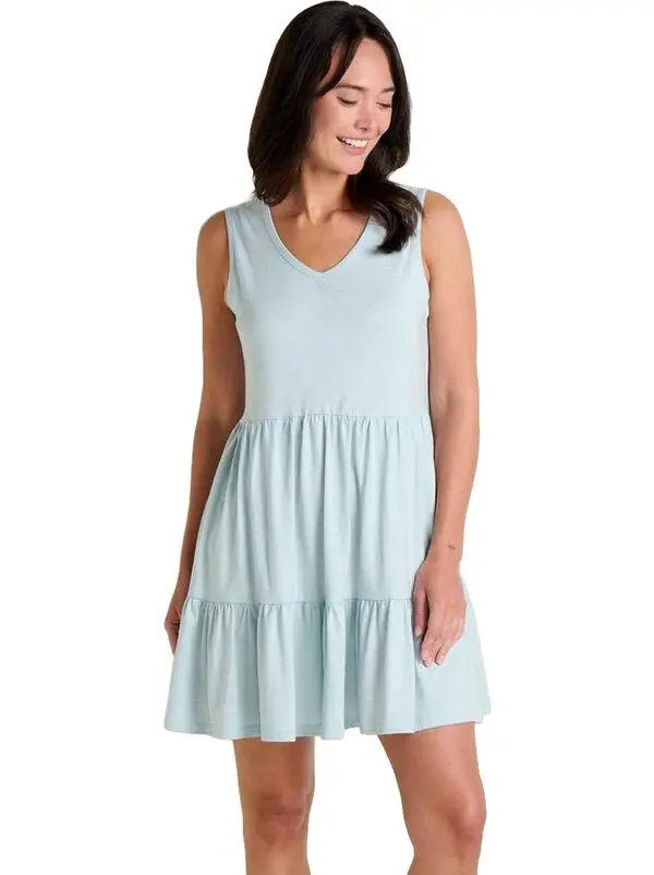 TOAD & CO Marley Tiered Sleeveless Dress - Skyway Pattern