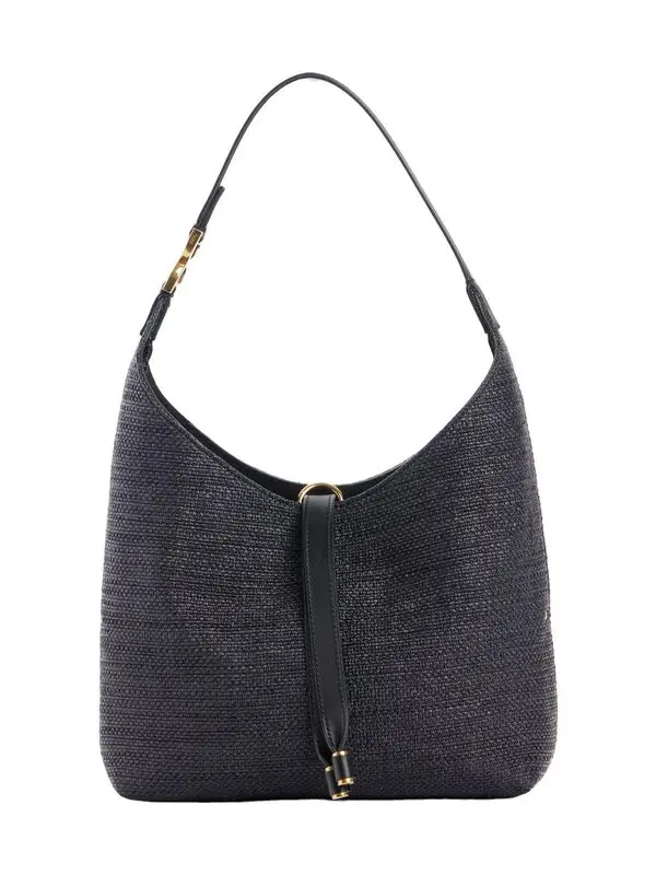 Chloé Small Marcie Woven Hobo Bag - Black