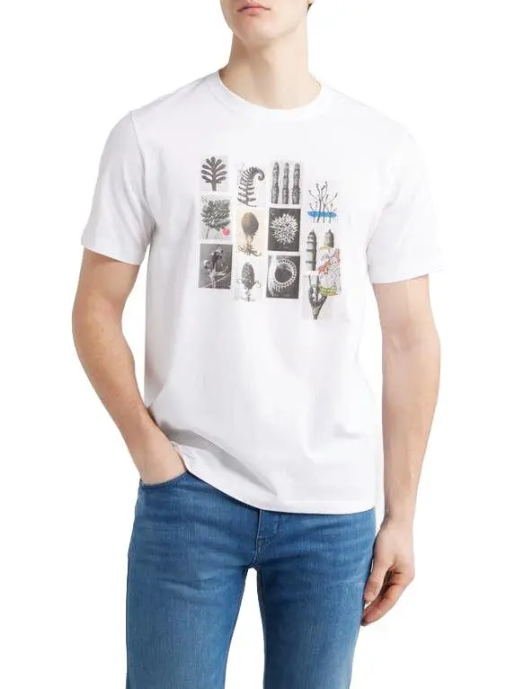 Paul Smith Regular Fit Desert Organic Cotton Graphic T-shirt - White