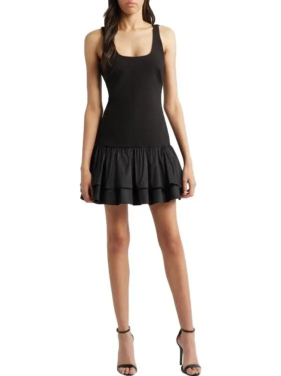 Likely Marika Drop Waist Mini Dress - Black