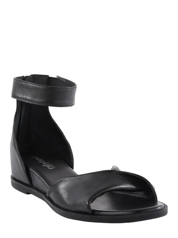 Seychelles Ankle Strap Wedge Sandals - Black