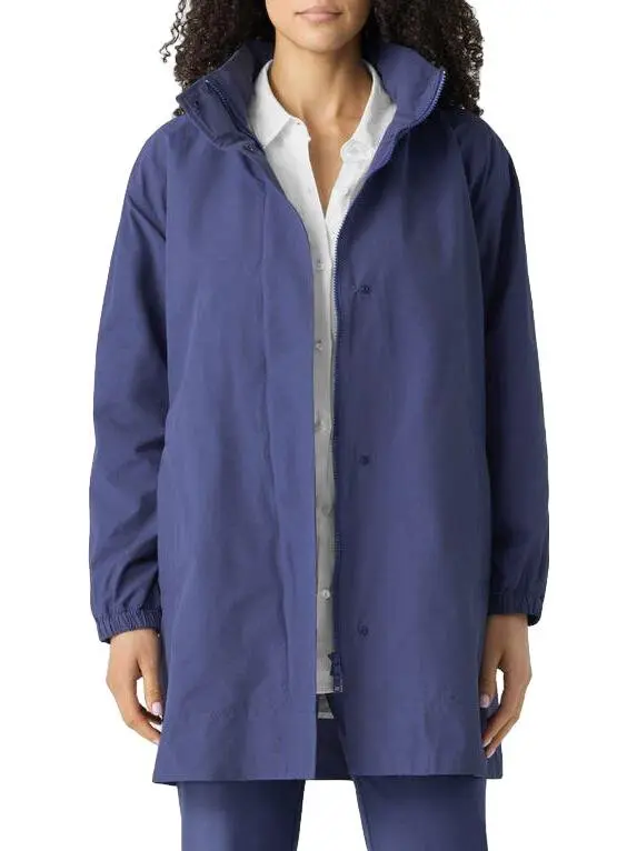 Eileen Fisher Stand Collar Jacket - Bluette