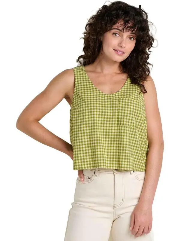 TOAD & CO Taj Hemp Button Back Tank - Woodbine Pattern