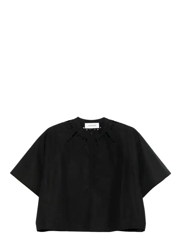 YVES SALOMON Poplin Shirt - Black