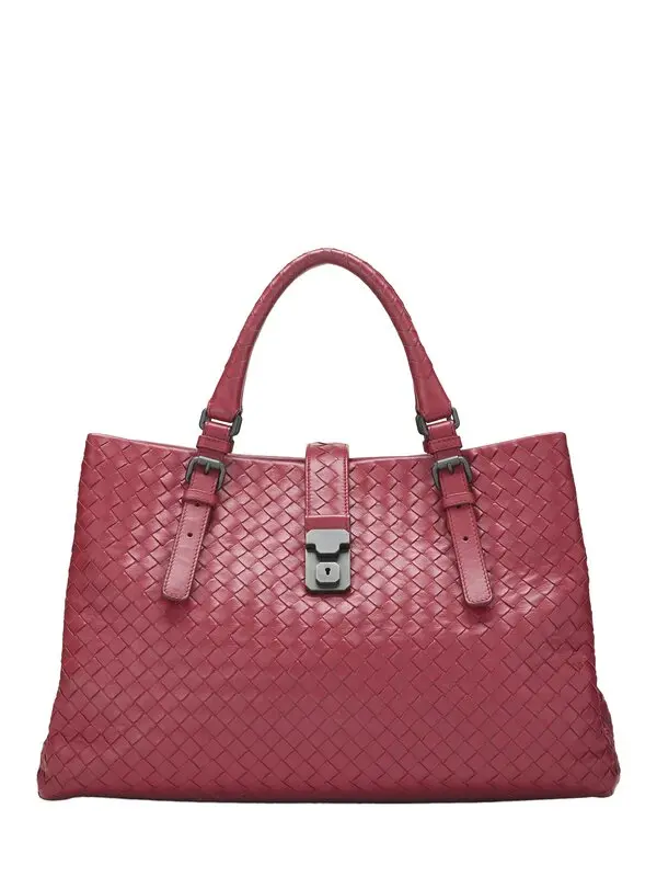 Bottega Veneta Intrecciato Roma Tote - Red