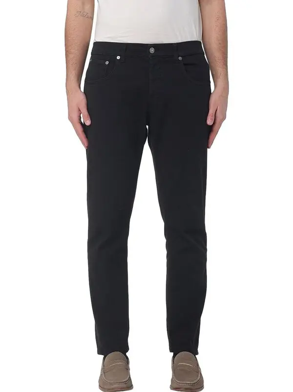 DONDUP Slim Fit Stretch Cotton Trousers - Black