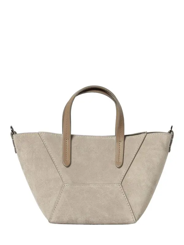 Brunello Cucinelli Suede Tote - Ice