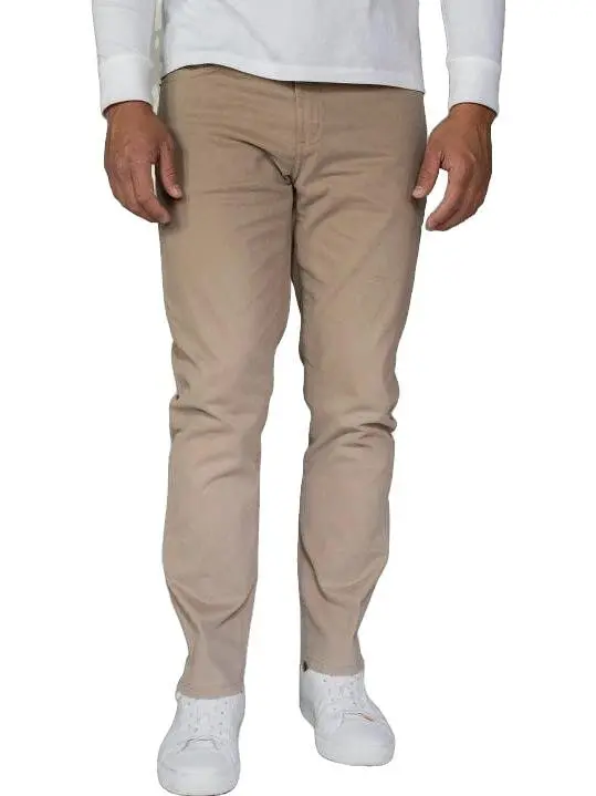 PETER MANNING NYC Italian 5-pocket Stretch Cotton Pants - Khaki