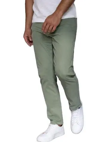 PETER MANNING Italian 5-pocket Stretch Cotton Pants - Sage