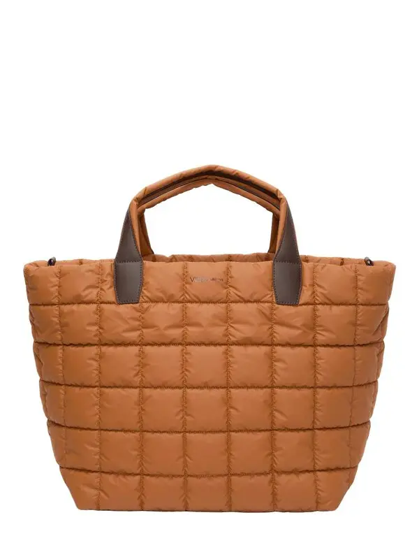VEECOLLECTIVE Porter Basque Quilted Tote - Cognac